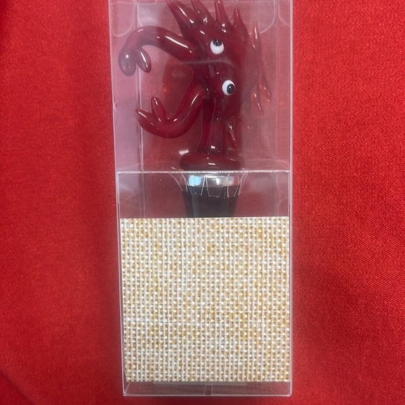 Kitchen | Red Crab Glass Wine Stopper Nautical And Beachy Lobster Crab ...